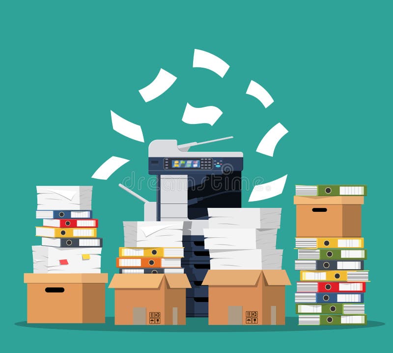 Office Multifunction Machine. Stock Vector - Illustration of knowledge ...