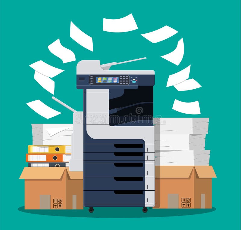 Office Multifunction Machine. Stock Vector - Illustration of knowledge ...