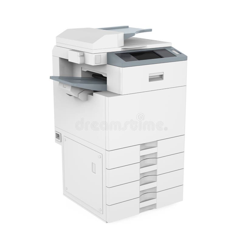 Office Multifunction Printer Stock Illustration - Illustration of draft ...