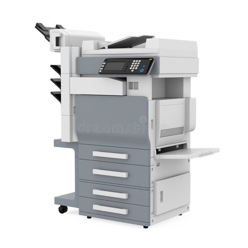 Office Multifunction Printer Isolated Stock Illustration - Illustration ...
