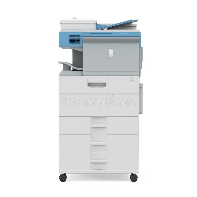 Office Multifunction Printer Stock Illustration - Illustration of draft ...
