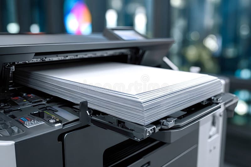 White Printing Documents Machine Background Stock Photos - Free ...