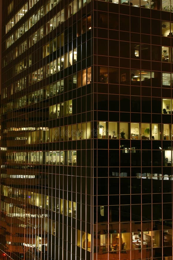 Office by night stock image. Image of office, reflections - 785127