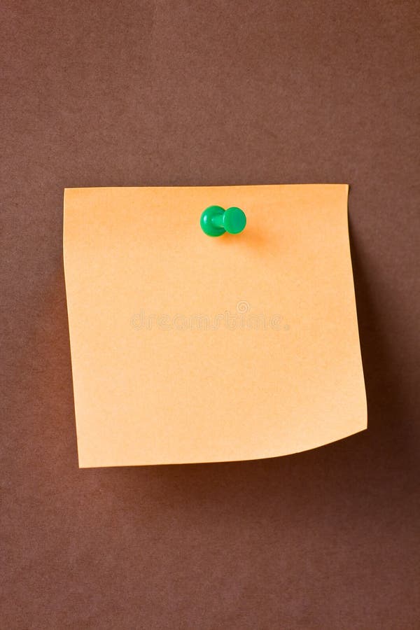 Office note paper stock image. Image of fastener, brown - 12109357