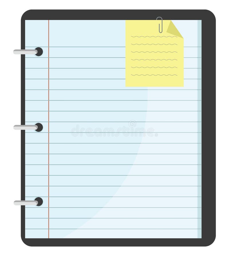 Office Notebook Paper Sheet Lines Stock Vector - Illustration of sheet ...