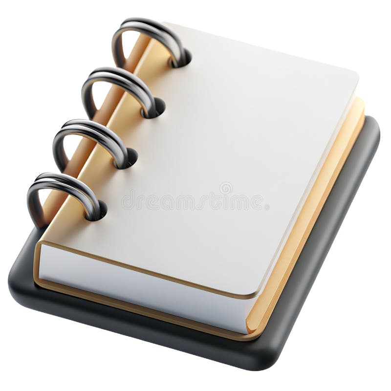 Spiral Notebook for Note Taking - Concept Office Accessories. Design.3d ...