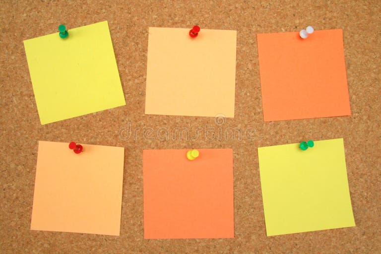 Office notes stock image. Image of corkboard, notes, announcement - 8069149