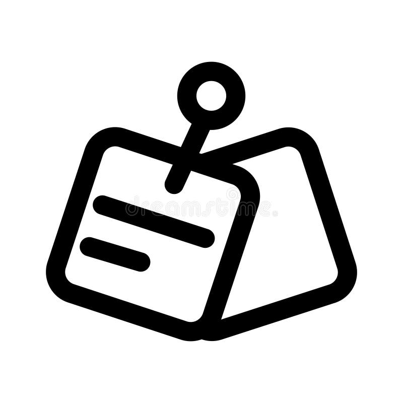 Office Notes Icon Line Isolated on White Background. Black Flat Thin ...