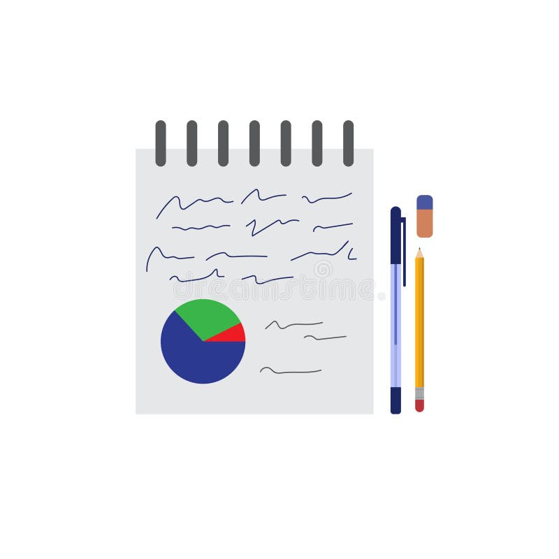 Office Notes with Pen on White Background for Graphic and Web Design ...