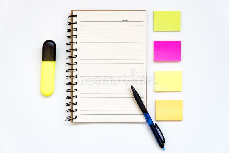 Office Object. Note Paper, Open Notepad, Blank Paper Blocks for Notes ...