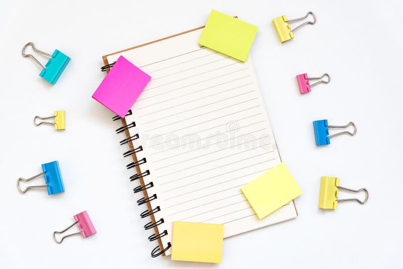 Note Paper, Open Notepad, Blank Multicolored Paper Blocks for Notes on ...