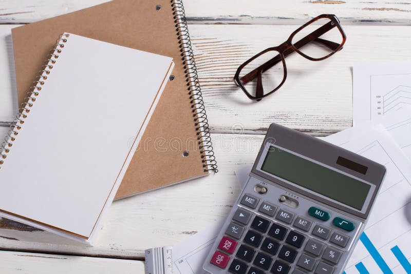 Office objects. stock image. Image of graph, office, colorful - 59045387