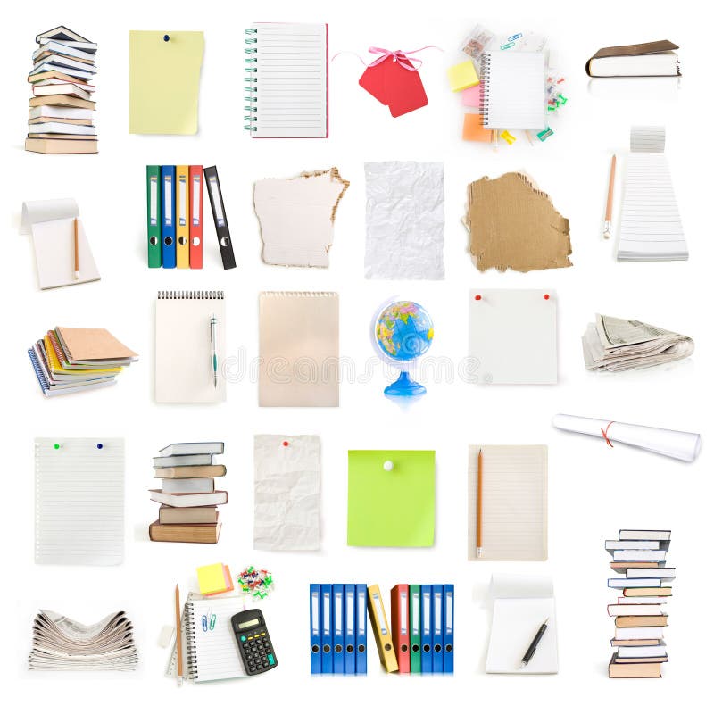 Office objects collection stock illustration. Illustration of isolated ...