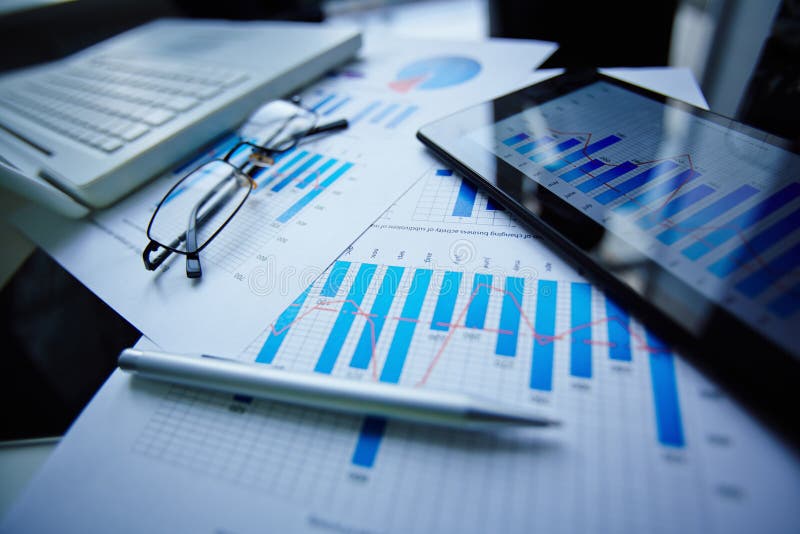 Office objects stock photo. Image of chart, keypad, diagram - 33494848