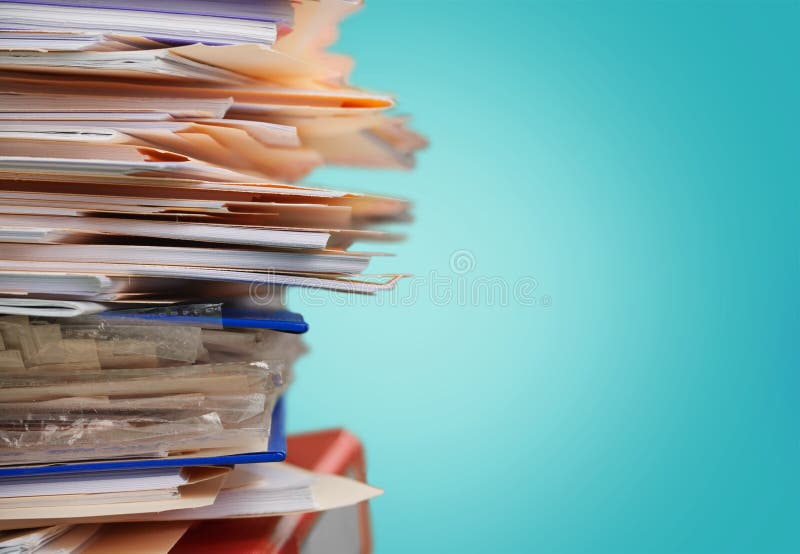 Paperwork File Folders Forms Processing Filing Stock Image - Image of ...
