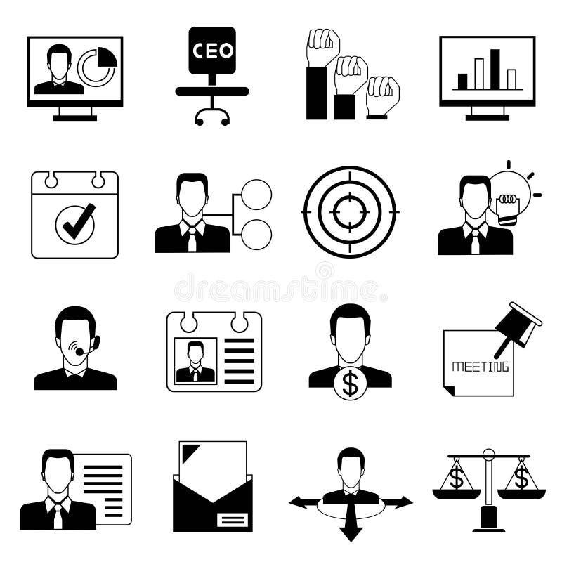 Organization icons set. stock illustration. Illustration of business ...