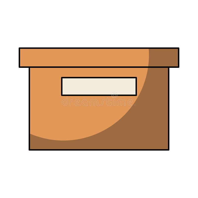 Office Packing Box Isolated Icon Stock Illustration - Illustration of ...
