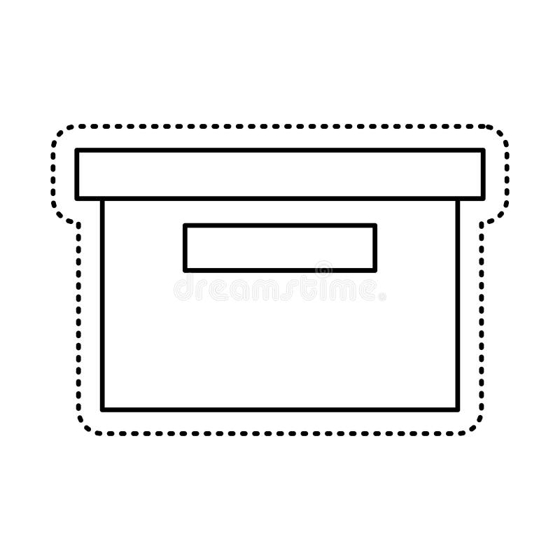 Office Packing Box Isolated Icon Stock Illustration - Illustration of ...