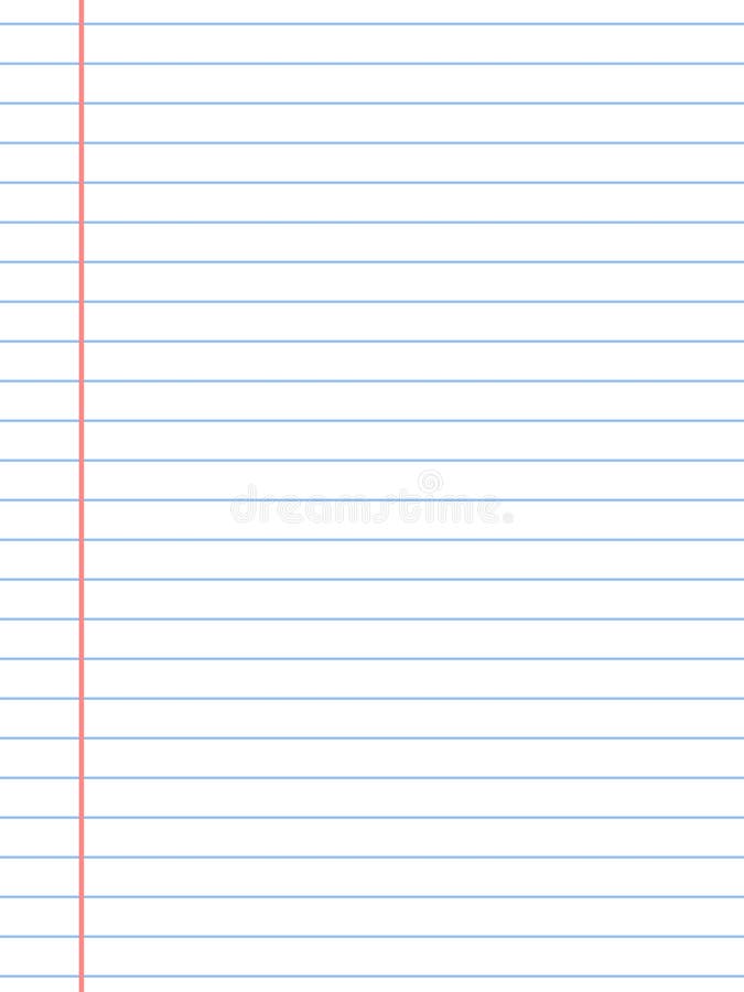 Sheet of Loose Leaf Paper stock vector. Illustration of assignment ...