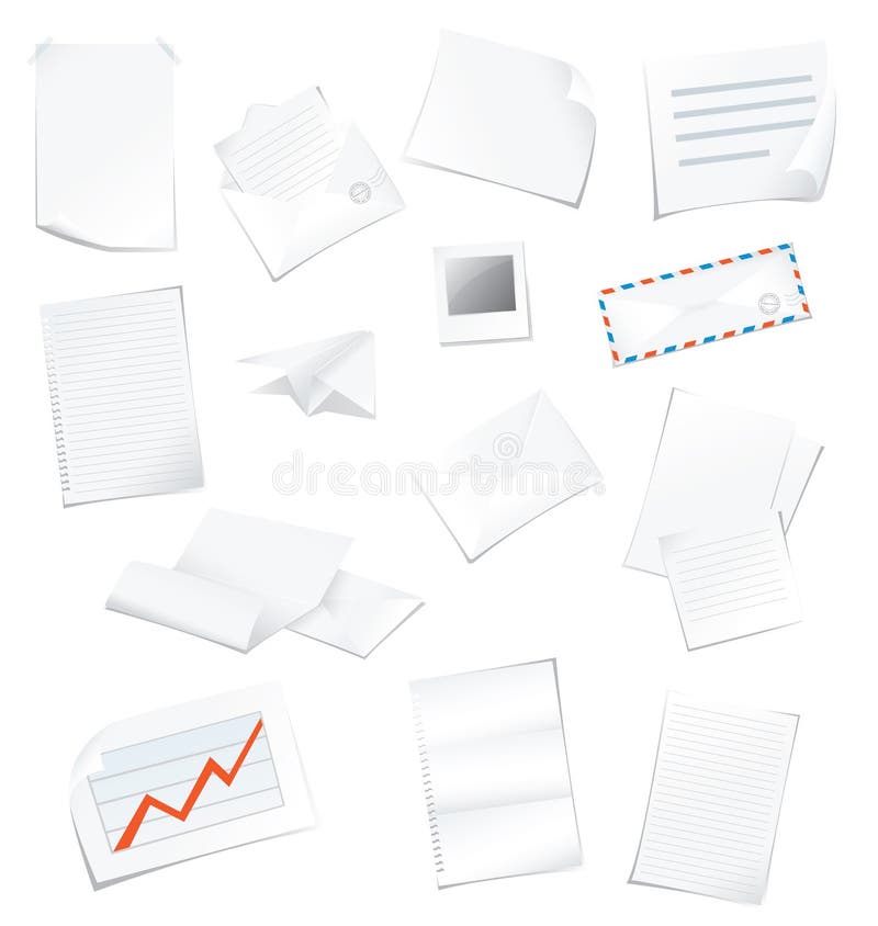 Office paper stock vector. Illustration of accessories - 11659564