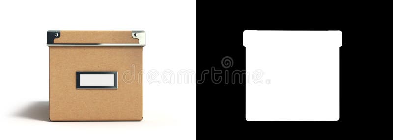 Office Paper Box for Documents 3d Render on White with Alpha Stock ...