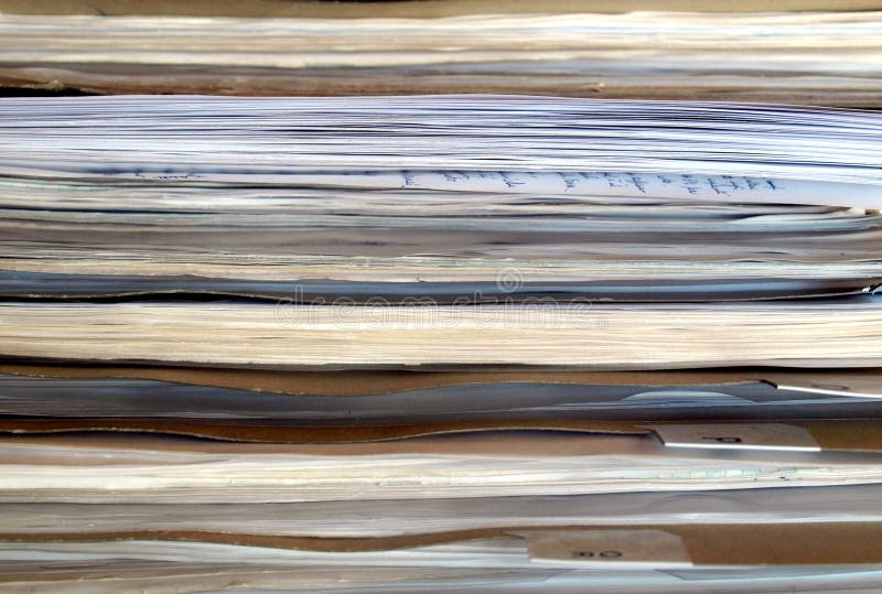 Office paper documents stock image. Image of card, business - 6810399