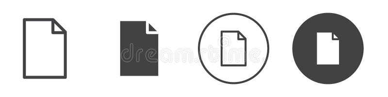 Office Paper Icon Vector Logo Outline Stock Vector - Illustration of ...