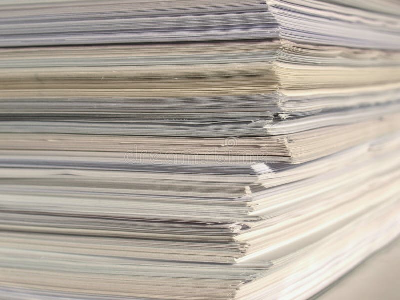 Office paper pile stock photo. Image of business, folder - 91192468