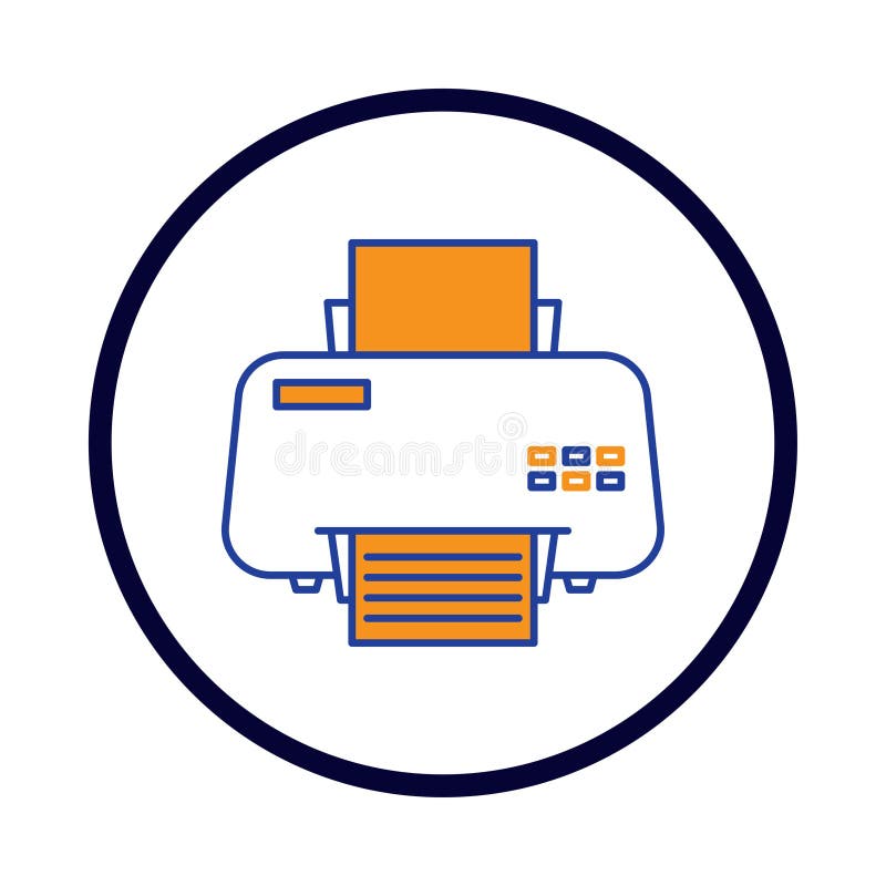 Office paper printer icon stock vector. Illustration of document ...