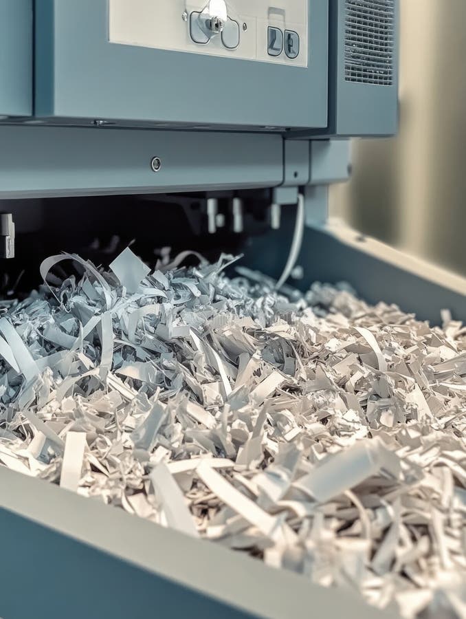 Office paper shredder stock image. Image of work, storage - 377443203