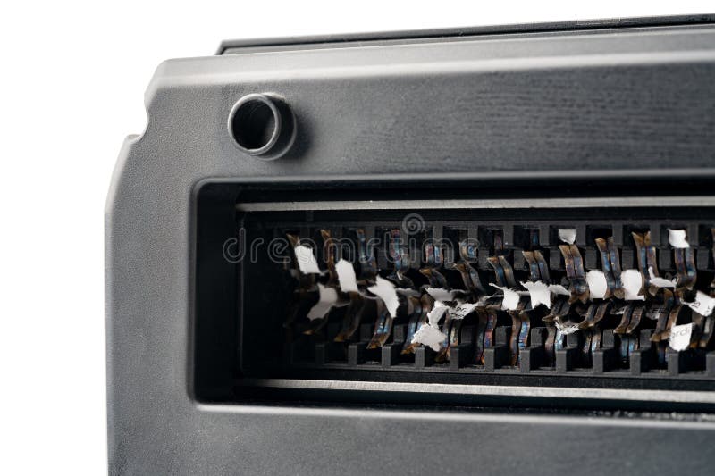 Office Paper Shredding Machine Device Close Up Photo Stock Image ...