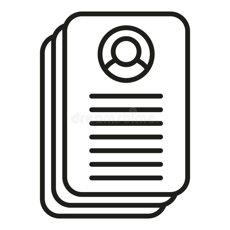 Office Papers Icon Outline Vector. Human Work Stock Vector ...