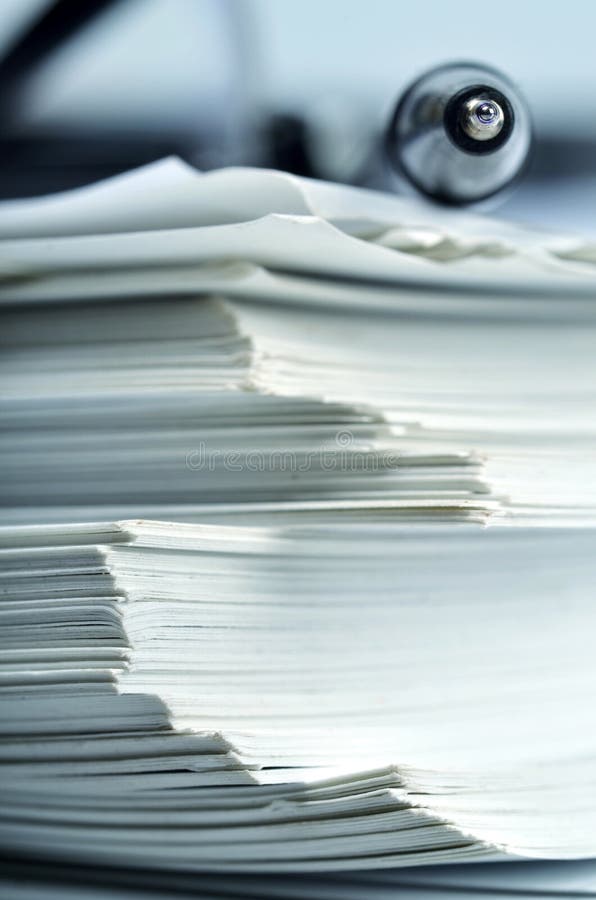 Office Paperwork stock image. Image of background, blue - 22884471