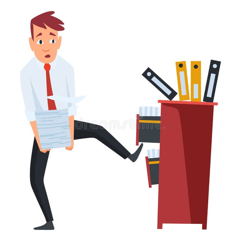 Office Documents Copier. Office Worker Prints Documents on the Copier ...