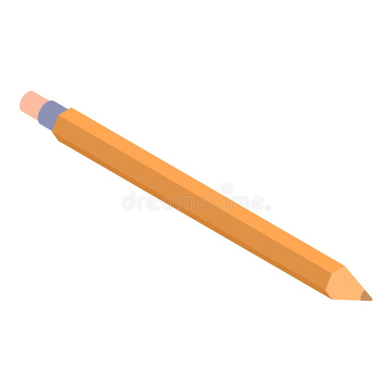 Office Pencil Icon, Isometric Style Stock Vector - Illustration of ...