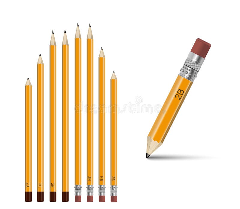 Office pencils stock vector. Illustration of wooden, instrument - 58393857