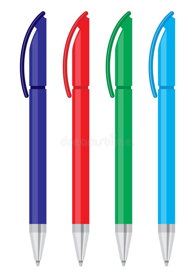 Office pens illustration stock illustration. Illustration of black ...