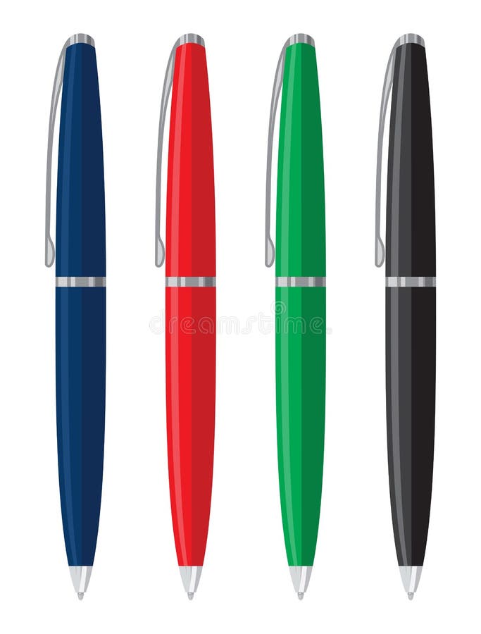 Office pens illustration stock illustration. Illustration of drawing ...