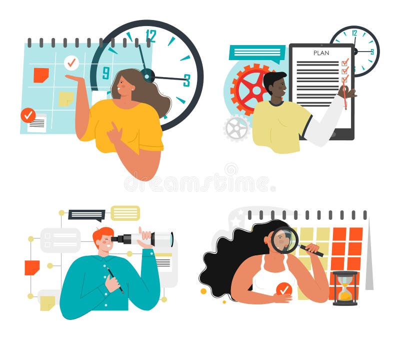 Efficient Time Management Clock Work Stock Vector - Illustration of ... Efficient Time Management Clock Work Stock Vector - Illustration of ...
