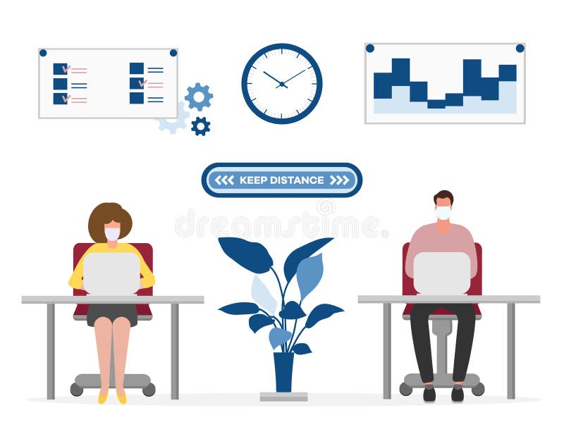Physical Distancing Office Stock Illustrations – 502 Physical ...