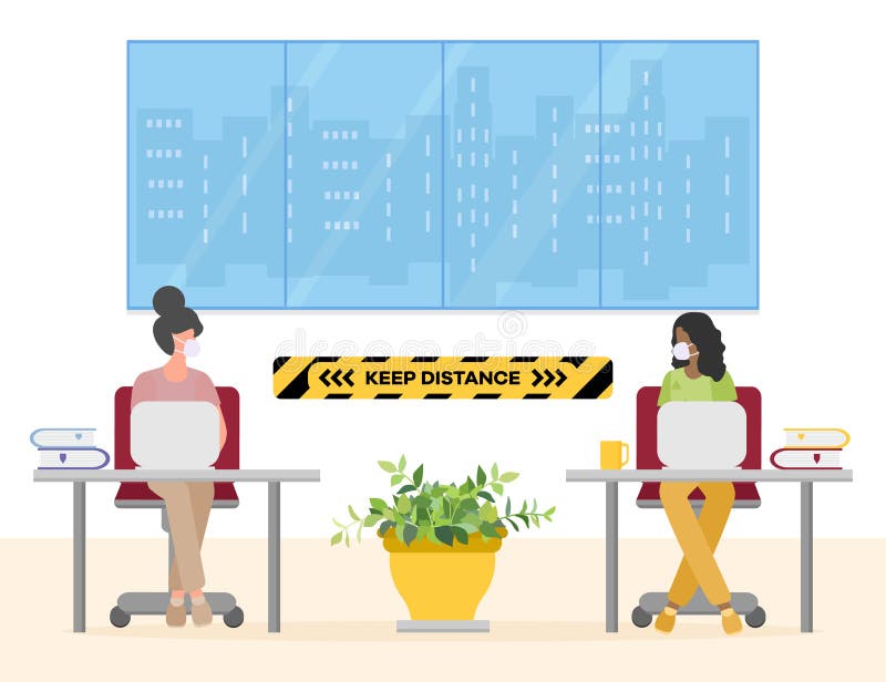 Physical Distancing Office Stock Illustrations – 455 Physical ...
