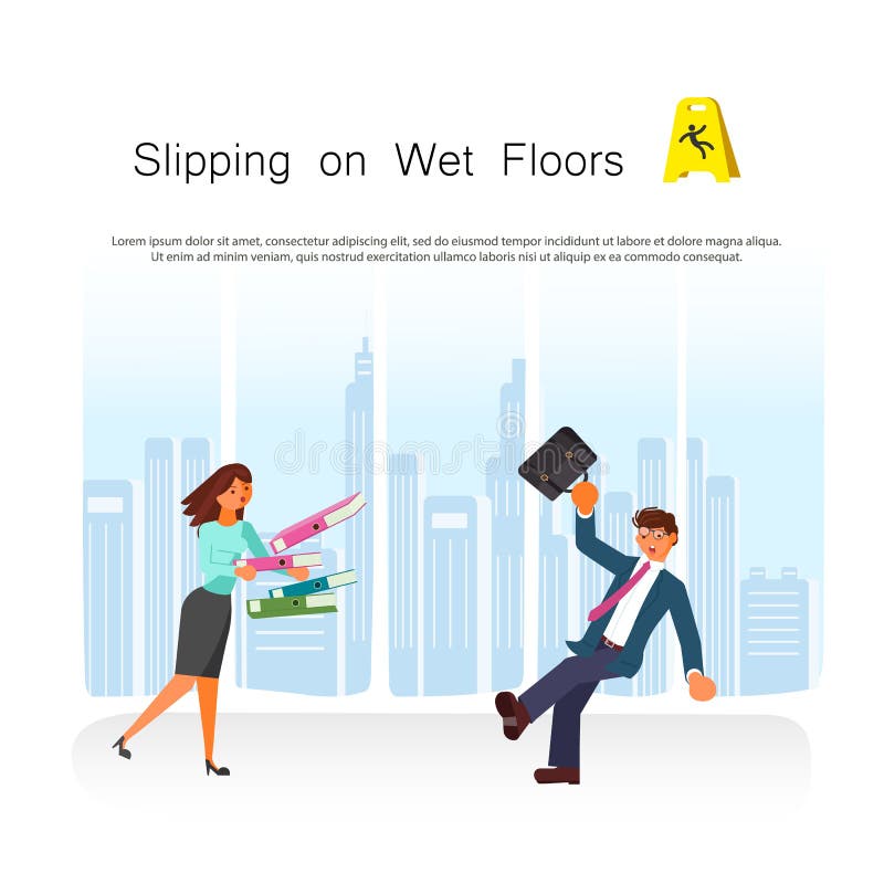 Office People Slip and Fall Stock Vector - Illustration of caution ...