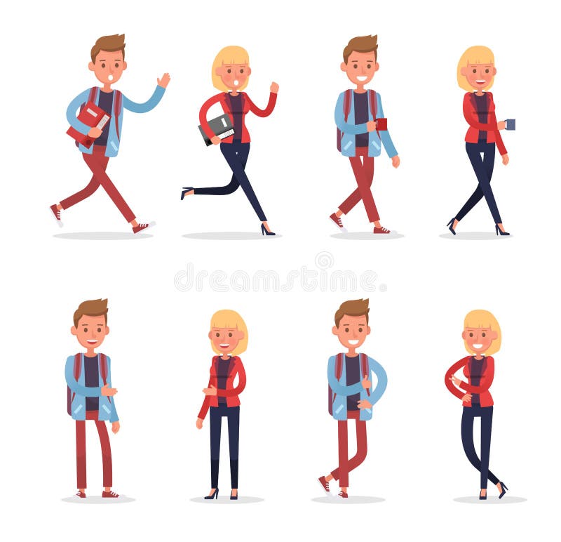 Office People Working and Poses Action Character Vector Design No19 ...