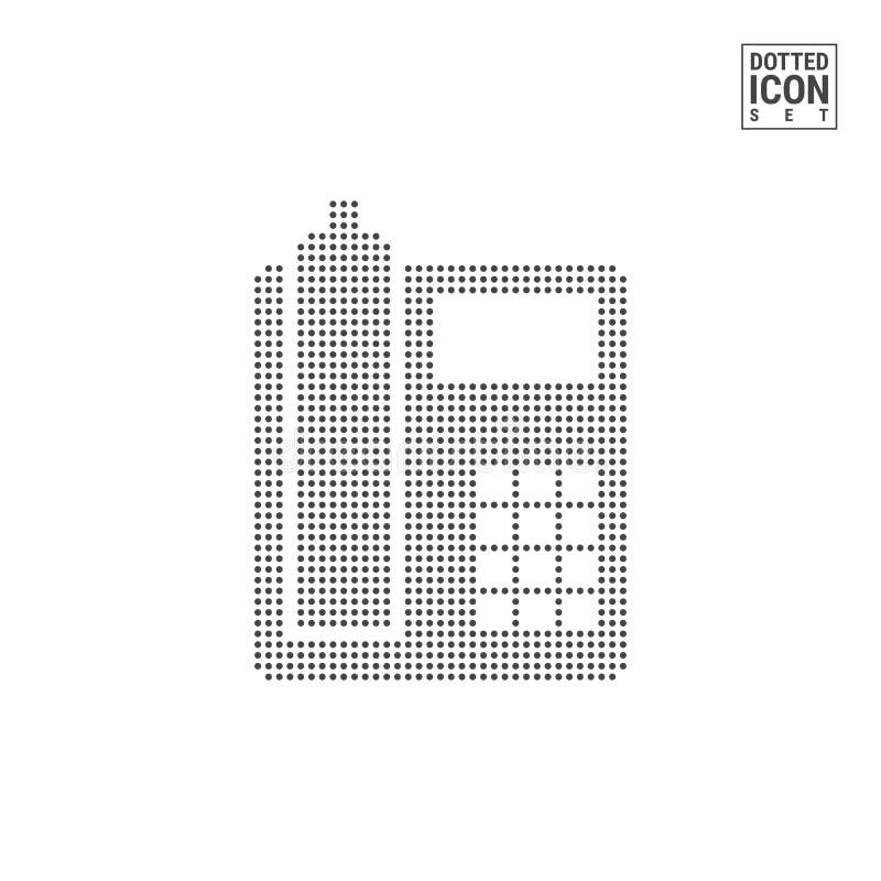 Office Phone Dot Pattern Icon. Old Push-button Telephone Dotted Icon ...