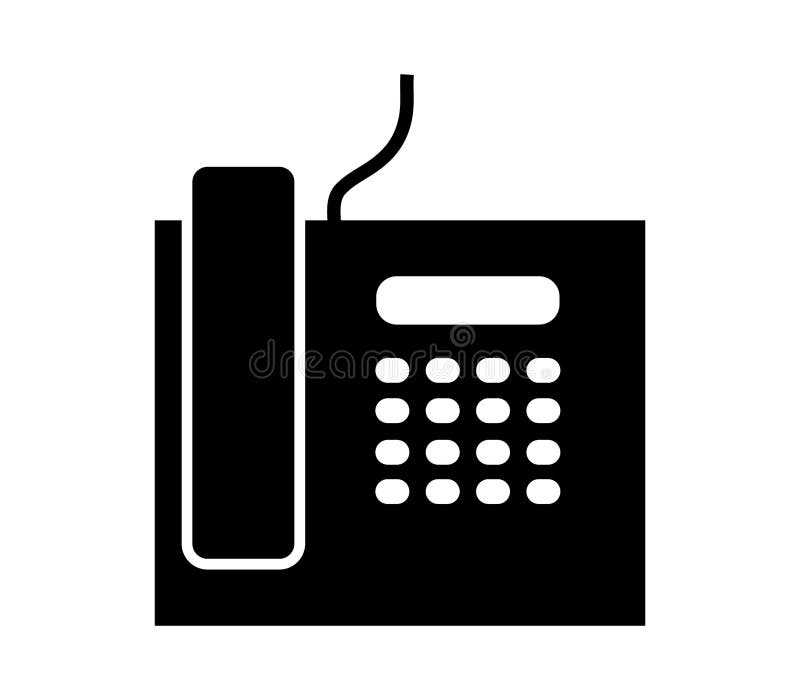 Office Phone Icon Illustrated Stock Illustrations – 107 Office Phone ...