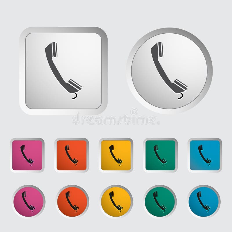 Office phone icon. stock vector. Illustration of wire - 94646635