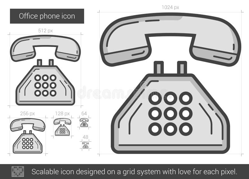 Office phone line icon. stock vector. Illustration of icon - 83917485