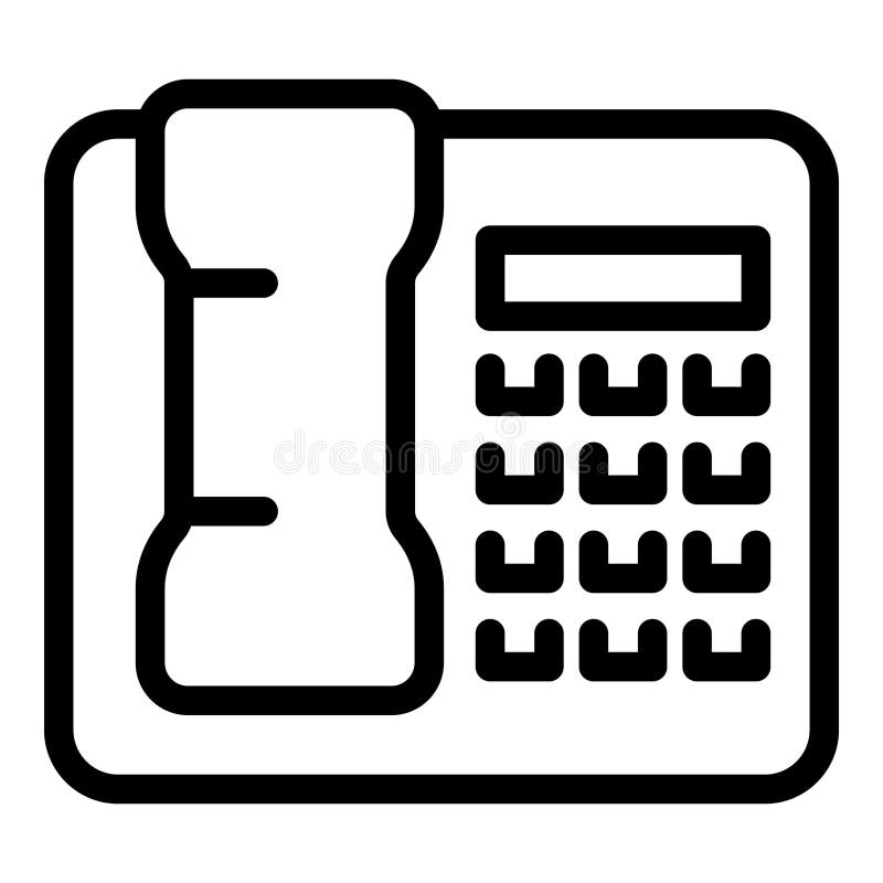 Office Phone Showing Concept of Communication Using Landline Stock ...