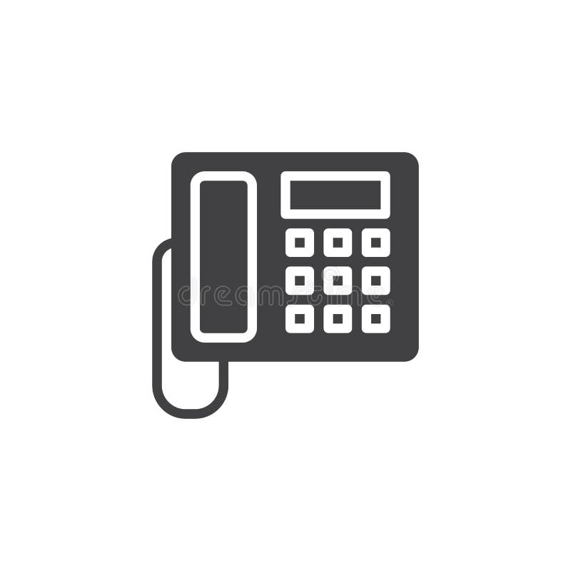 Office Phone Line Icon, Outline Vector Sign Stock Vector - Illustration ...
