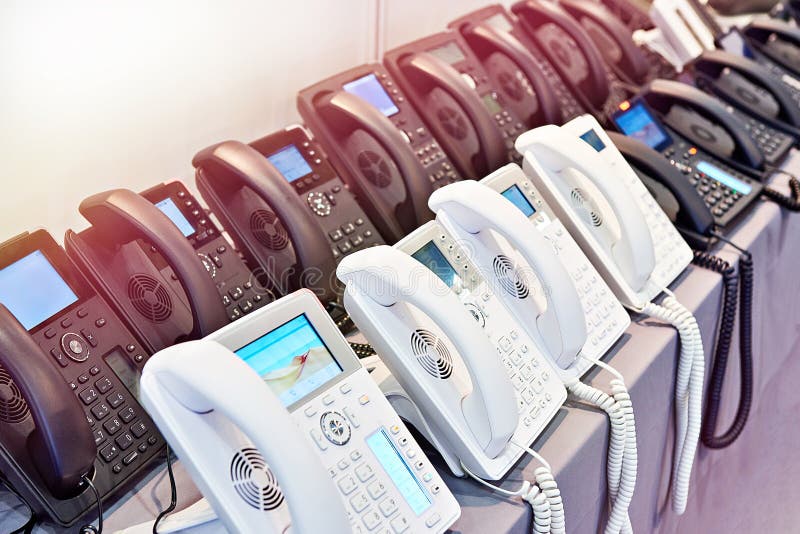 Office phones stock image. Image of modern, business - 156891455